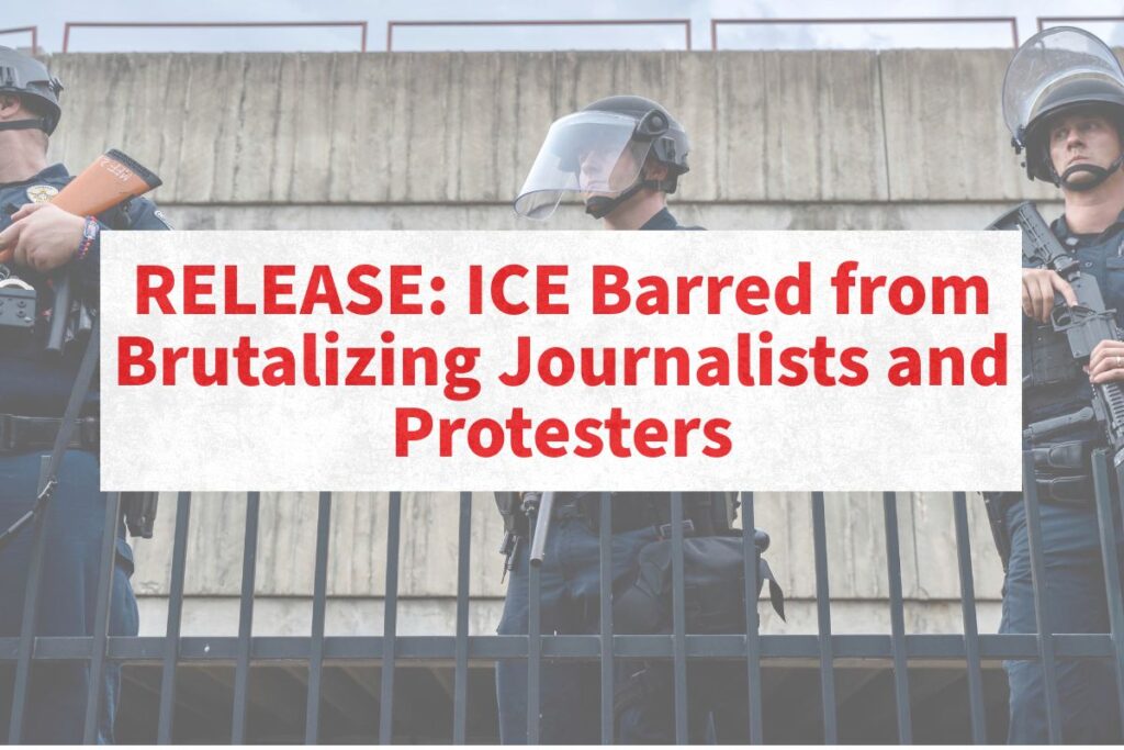 RELEASE: Federal judge orders DHS/ICE to halt arrests and use of ...